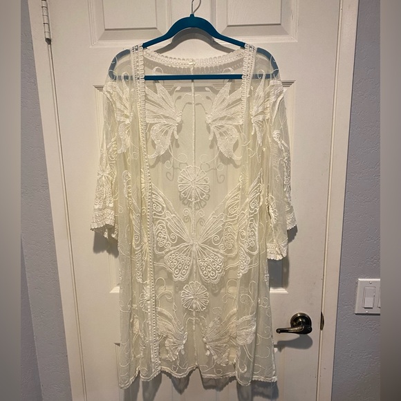 Jackets & Coats | Cream Colored Lace Jacket | Poshmark